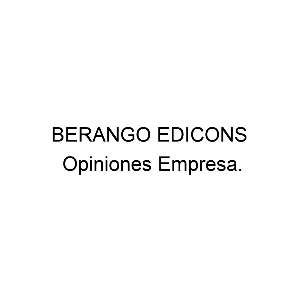Opiniones BERANGO EDICONS, 913512201