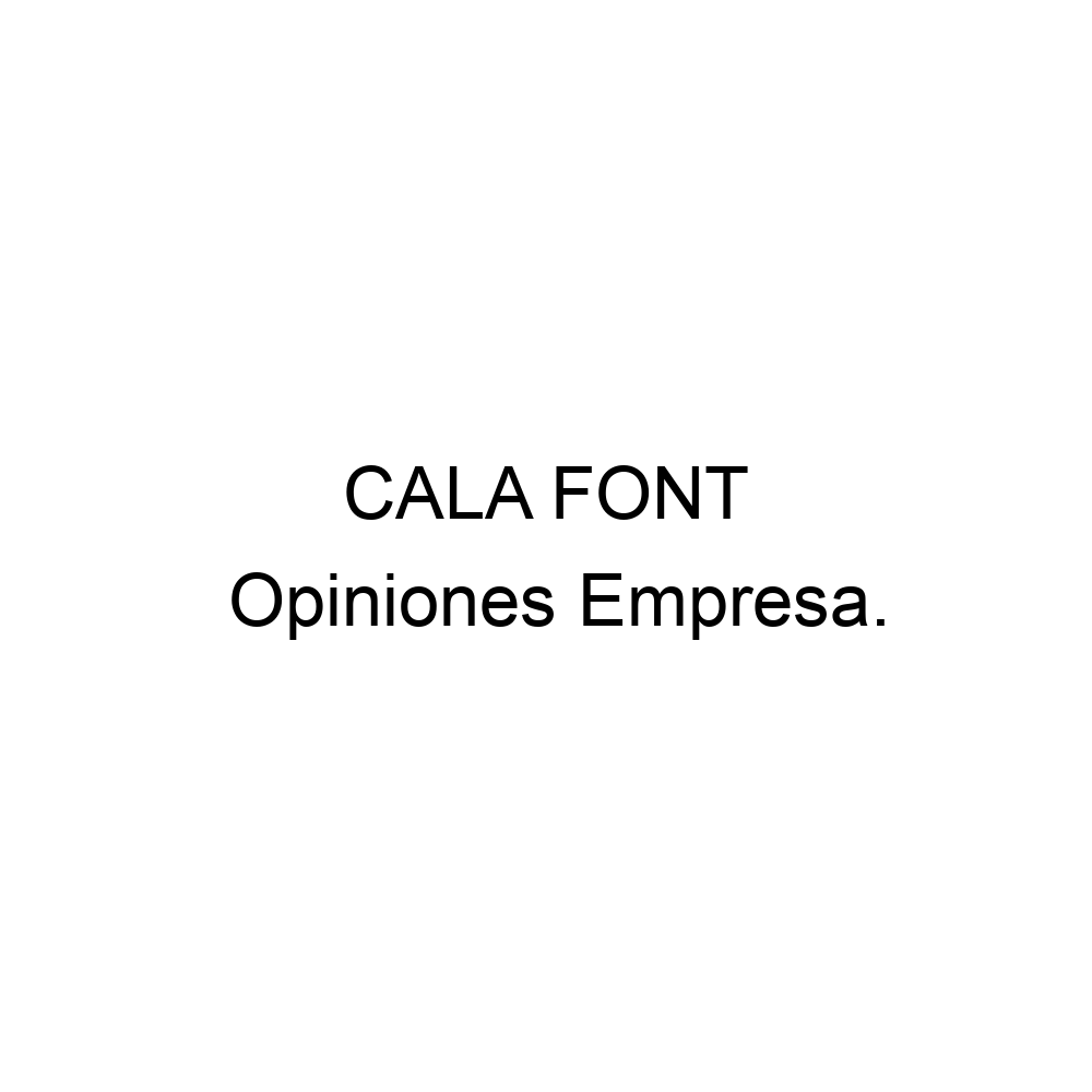 Opiniones CALA FONT, 972253687