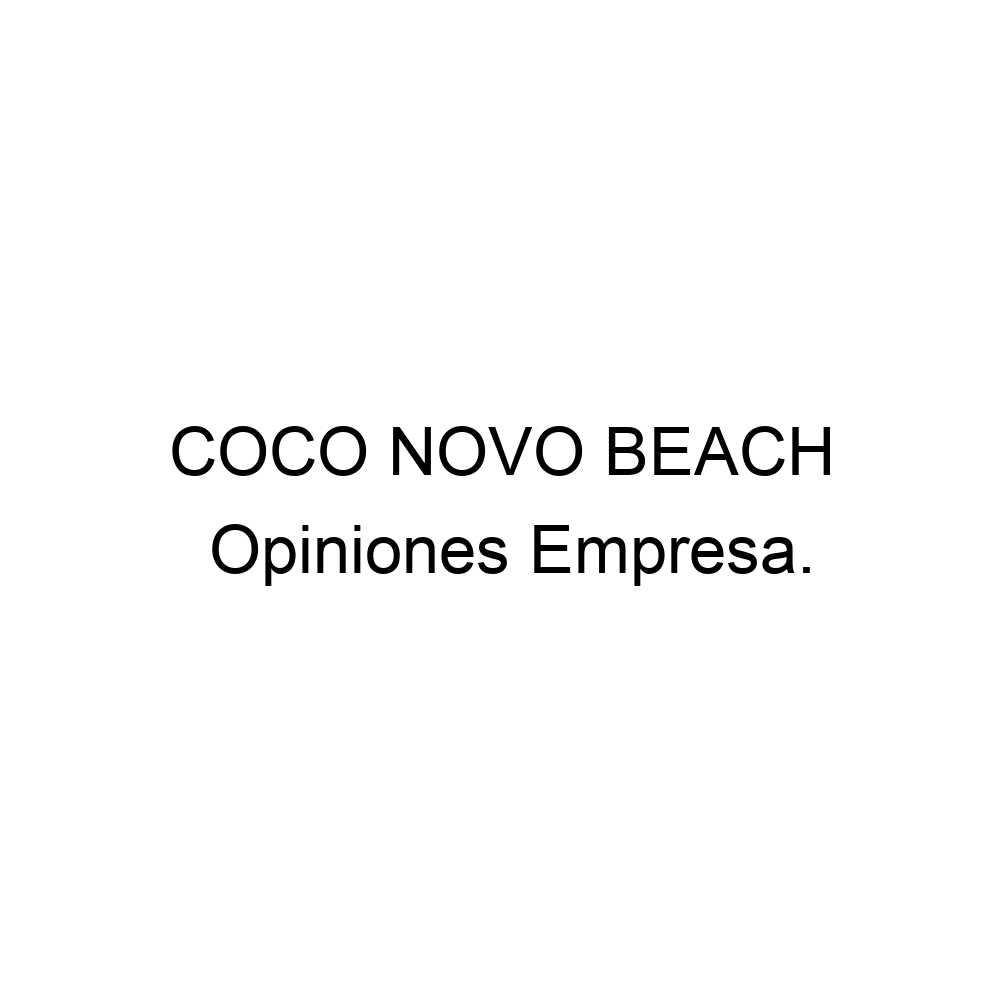 Opiniones COCO NOVO BEACH, 924124040