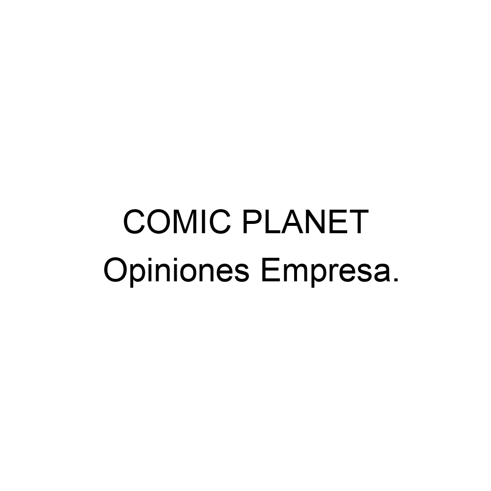 Opiniones COMIC PLANET, 937904918