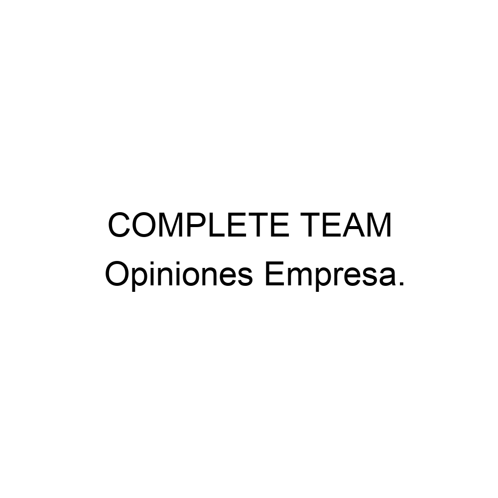 Opiniones COMPLETE TEAM, 932806100