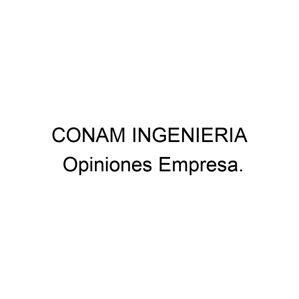 Opiniones CONAM INGENIERIA, 927424139