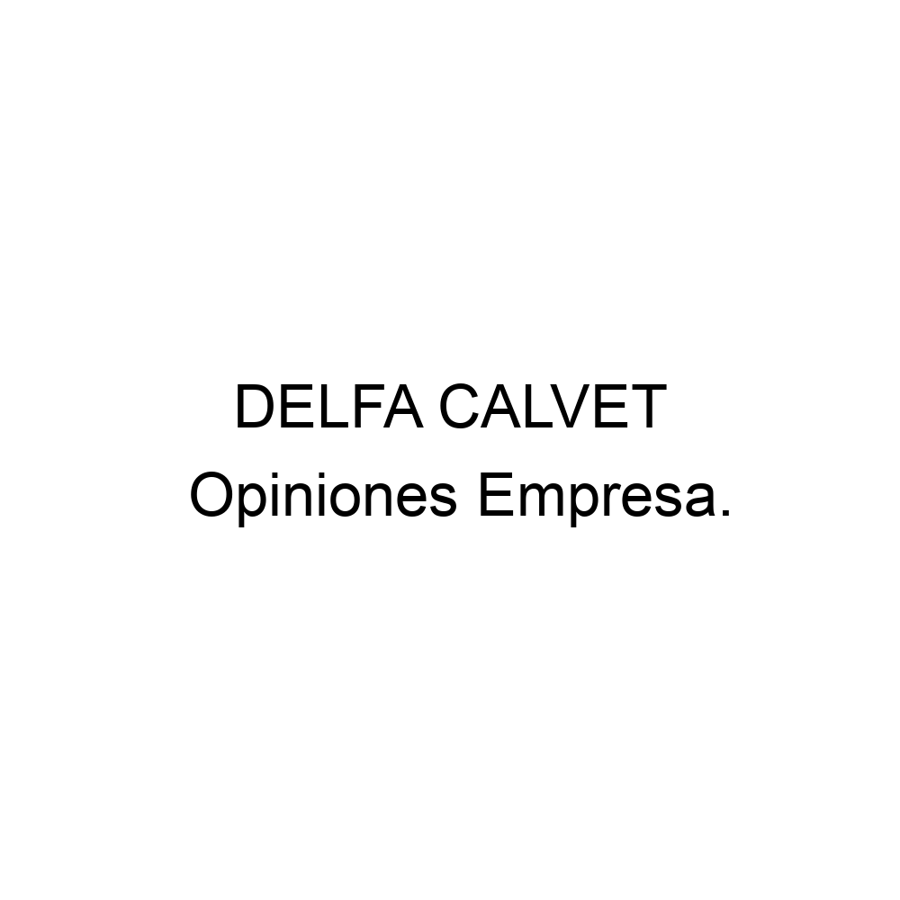 Opiniones DELFA CALVET, 925129356