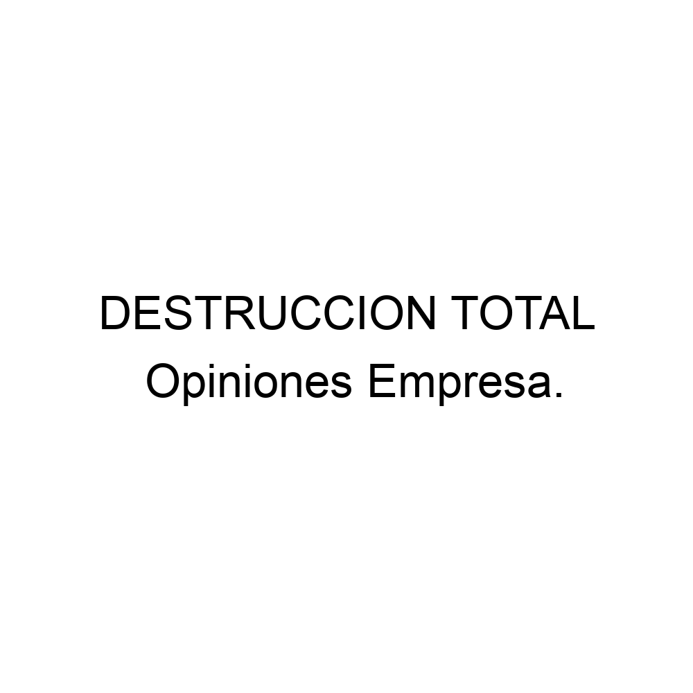 Opiniones DESTRUCCION TOTAL, 927430303