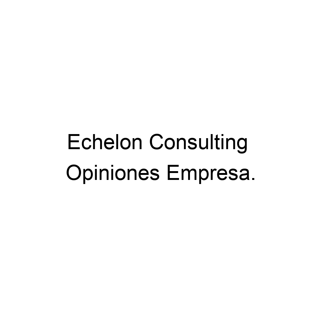 Opiniones Echelon Consulting, 902366201