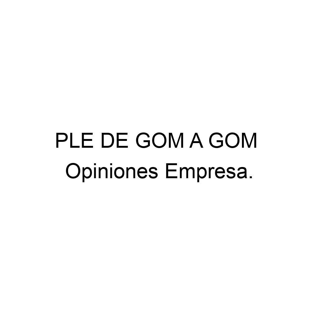 Opiniones PLE DE GOM A GOM, 973283493