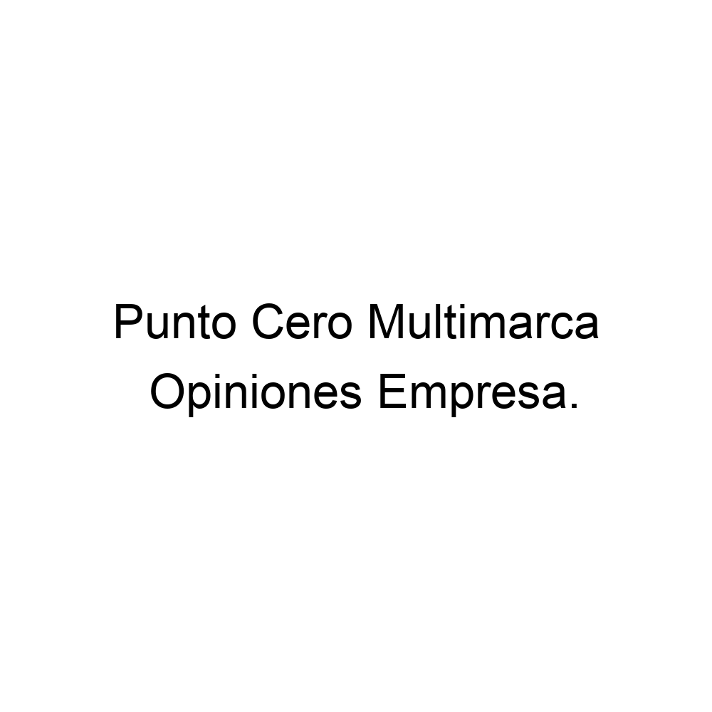 Opiniones Punto Cero Multimarca, 983330844