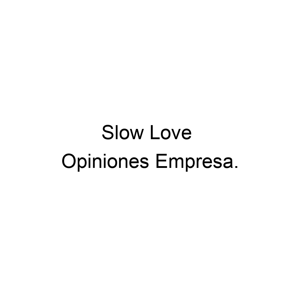 Opiniones Slow Love, 952236007