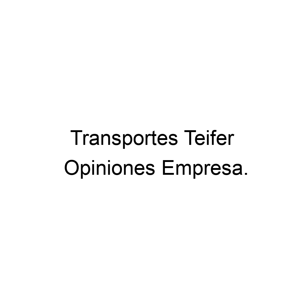 Opiniones Transportes Teifer, 924730180